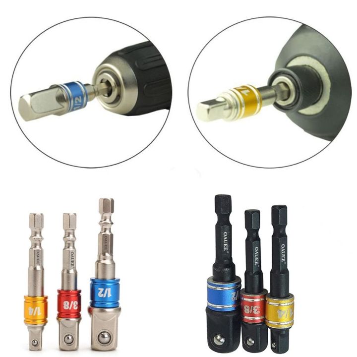 /2 3/8 /4 Size Converter Drill Socket Adapter With Hex Shank Square ...