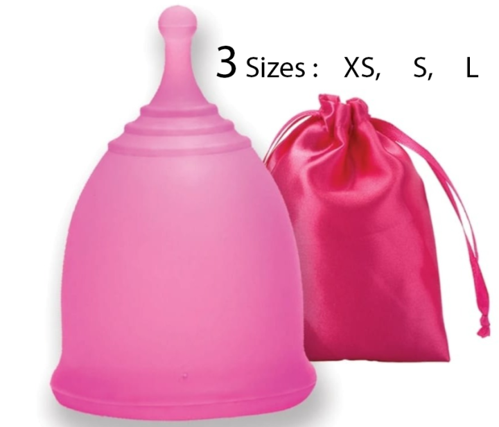 Pack of 3 Clinical Grade Silicon Feminine Cup, Periods Cup, + Zipper ...