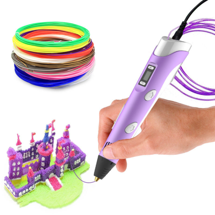 🖊️ 3D Printing Pen with LCD Display & 9 Color Filament Set for Kids and ...