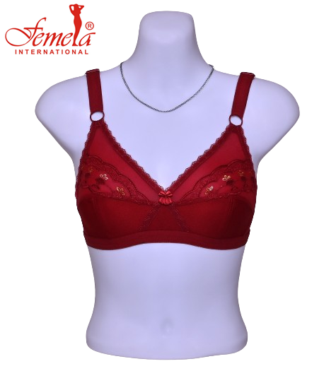 FEMELA Cross Lace 777X Bra Made from Pure Original Polyester Fabric ...