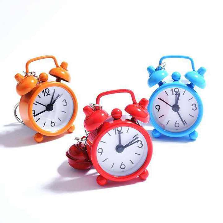 Mini Portable Alarm Clock Keychain – Cute Battery Operated Travel Clock ...