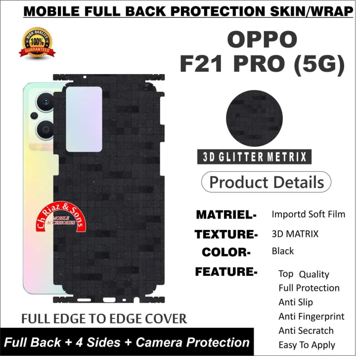 OPPO_ F21 PRO 5G FULL BACK 360 PREMIUM Protection Skin / Wrap-3D MATRIX ...