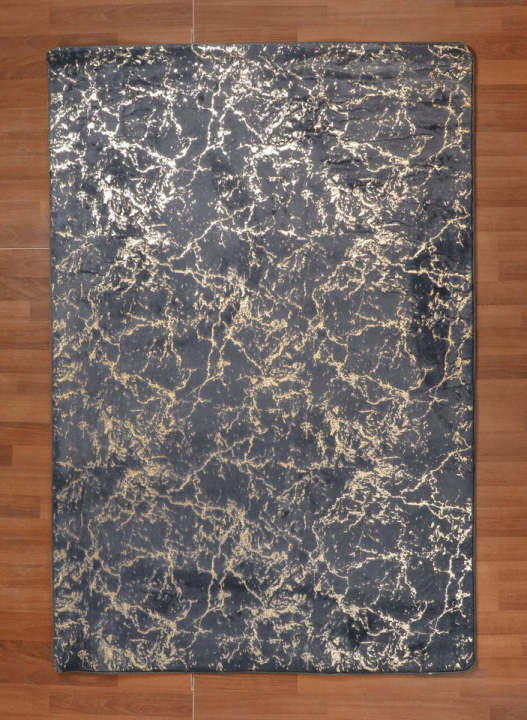 Nayyer Carpets - Grey Golden Abstract Engraved Fancy Rug | Daraz.pk