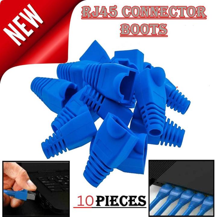 10X RJ45 Connector Strain Relief Rubber Boots Cover Network LAN ...
