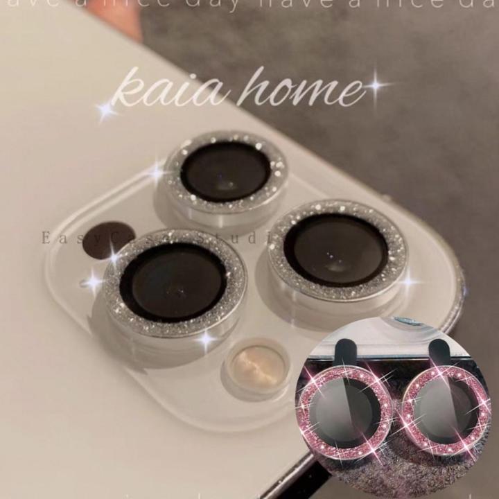 1 Set Bling Camera Lens For IPhone 14 13 12 11 Pro MAX Anti-drop Glass ...