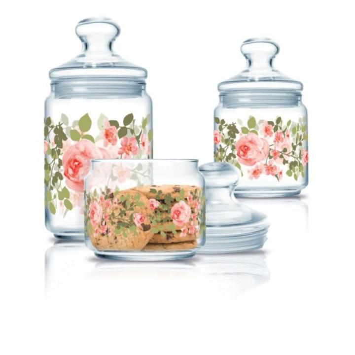 Luminarc 3pcs Decorative Lupine Jar Set | Daraz.pk