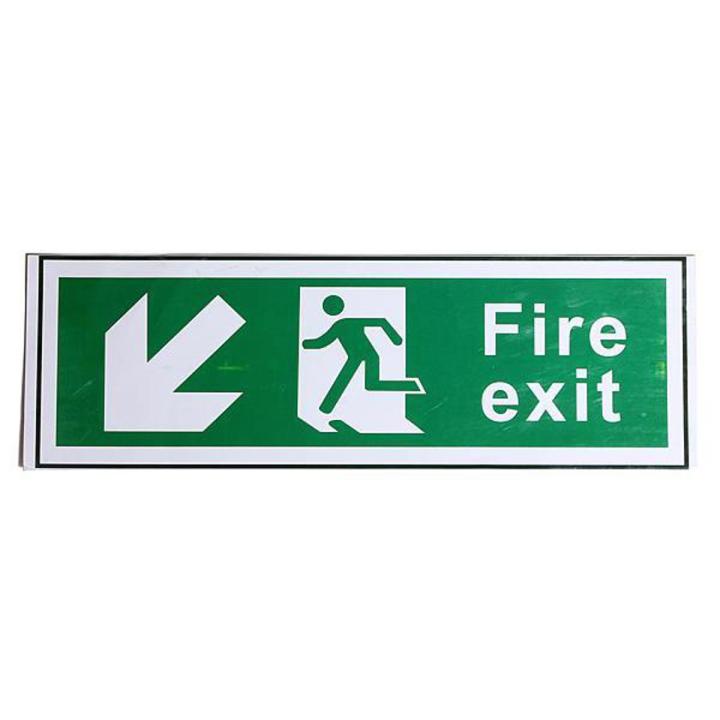 Waterproof Emergency Fire Exit Sign Decal Sticker All Direction Arrows ...