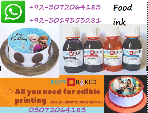 Edible food ink 4 bottles of set C.M.Y.K colors high quality best food ...
