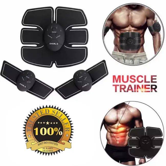 6 Pack EMS AB Trainer EMS Training Pads Muscle Toner Muscle Activator And Slimming Device Daraz.pk