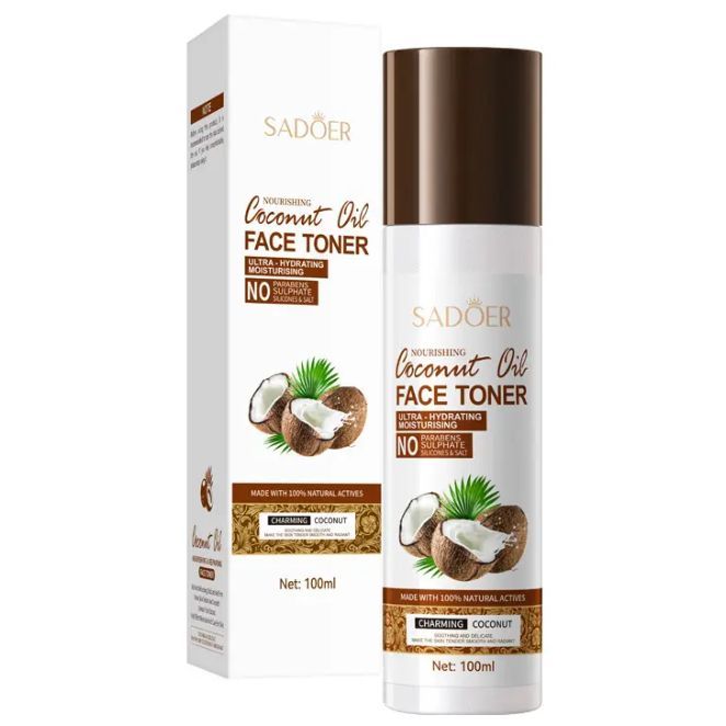 SADOER Coconut Oil Face Toner Whitening Brightening & Moisturizing Skin Care Skin Repairing Anti ...