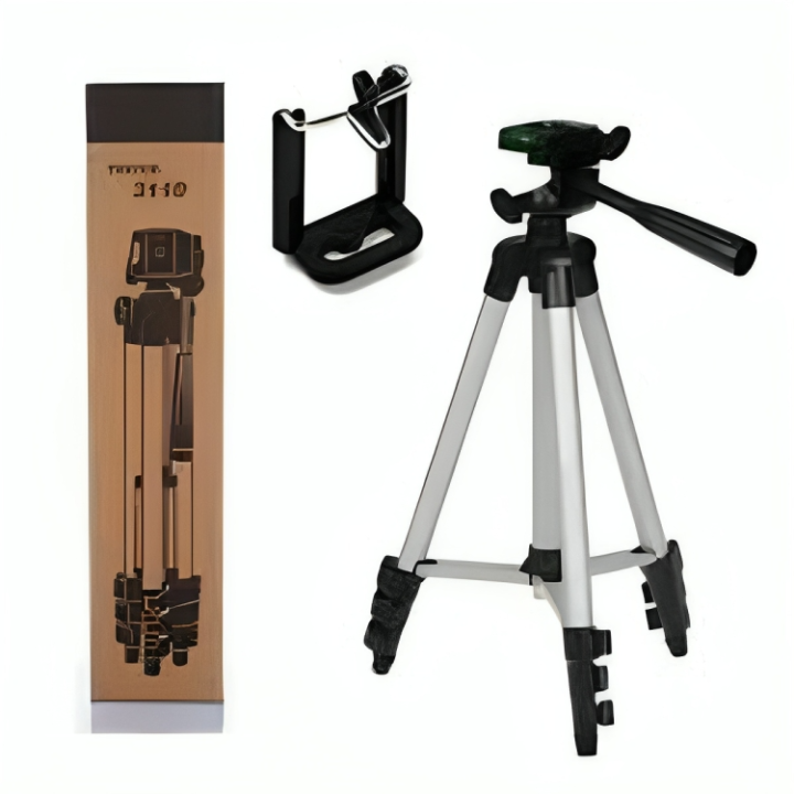 7ft Tripod Stand -"Black & Silver" for Camera and Mobile Phone to ...