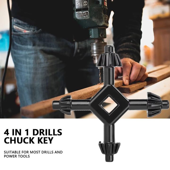 Universal Metal Drills Chuck Key Black Mini Multifunctional Chuck Key 4 ...