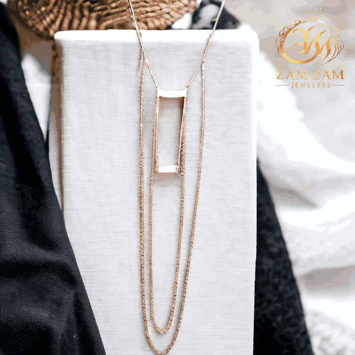 Multi Layered Metallic Chain Bridal Necklace. | Daraz.pk