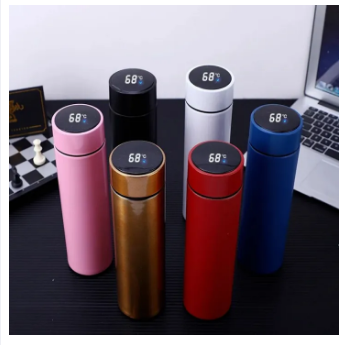Smart LED Temperature Water Bottle 500ml | Stainless Steel Hot & Cold Bottles with Vacuum ...