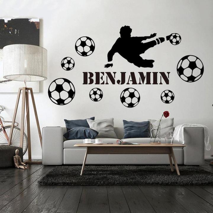 Football Custom Name Of Soccer Wall Sticker For Kids Room Decoration ...