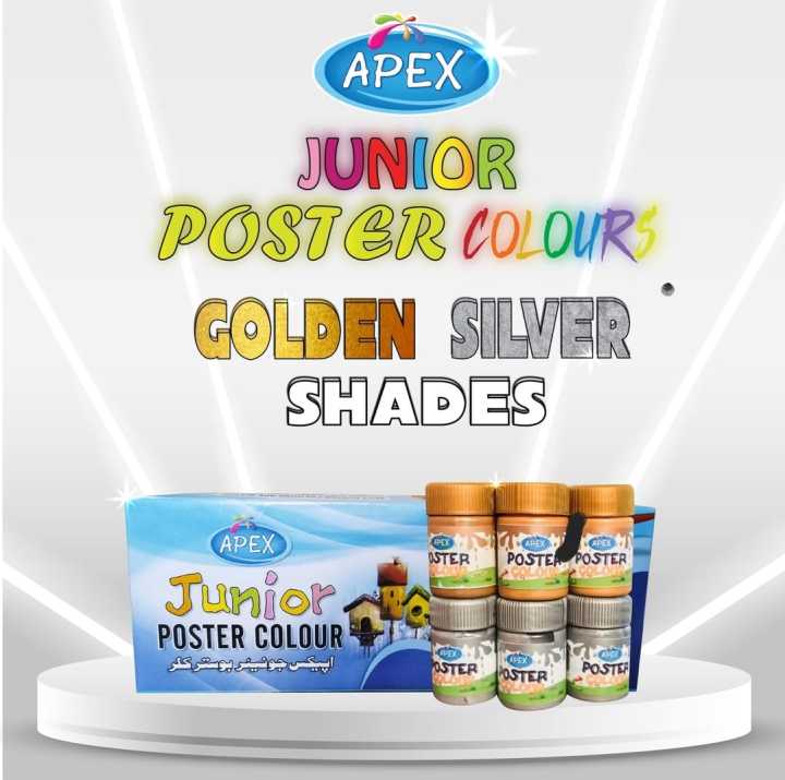 Apex Junior Poster Golden & Silver Colour 20ml Pack of 2 | Daraz.pk