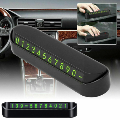 Interior Car Telephone Number Parking Card | Daraz.pk