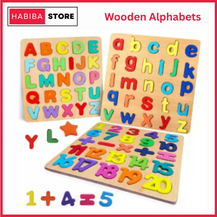 Wooden Alphabets for Kids Early Education - Wooden English Letters ...