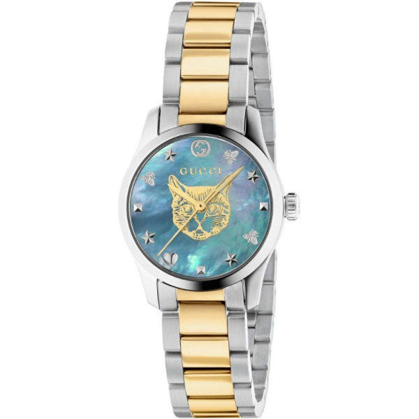 Gucci G-Timeless Two-tone Stainless Steel Mother of Pearl Dial Quartz ...