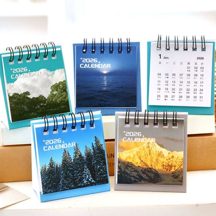 Creative 2026 Desk Calendar To Do List Landscape Mini Calendar Daily ...
