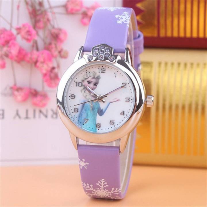 Frozen Watch Kids Princess Elsa Cartoon Watches Children Girls S ...
