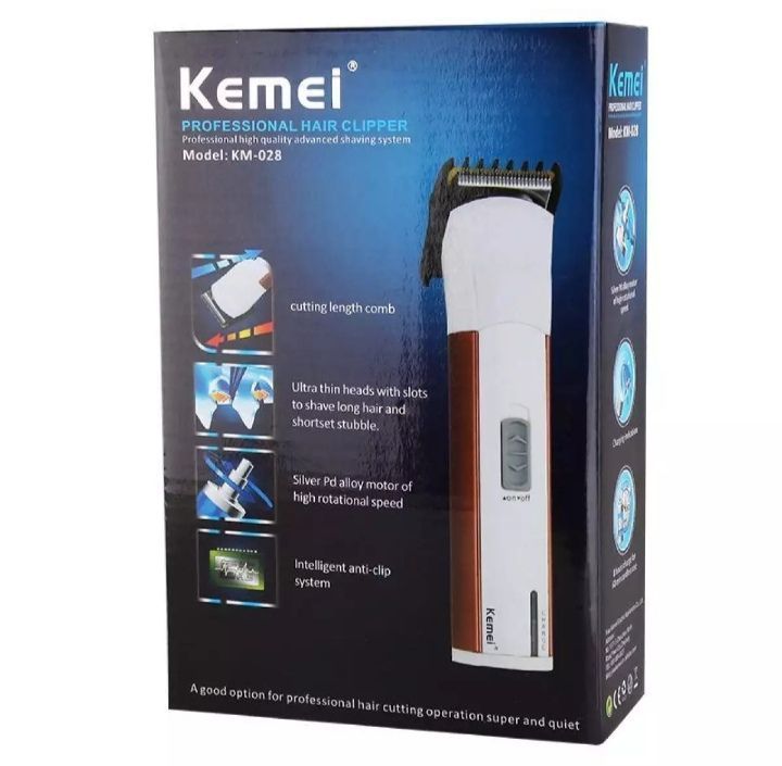 KM-028 Rechargeable Electric Hair Trimmer | Daraz.pk