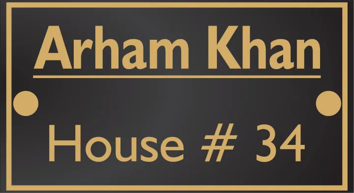 House Name Plate Acrylic For Your Beautiful Home And Office - Name ...