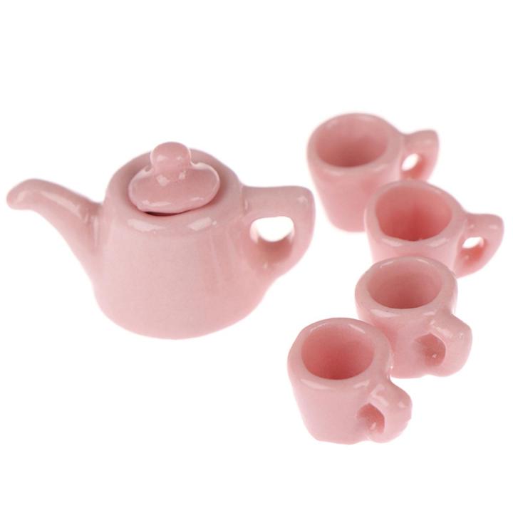 5Pcs/set 1:12 Dollhouse miniature modern porcelain tea cup set | Daraz.pk