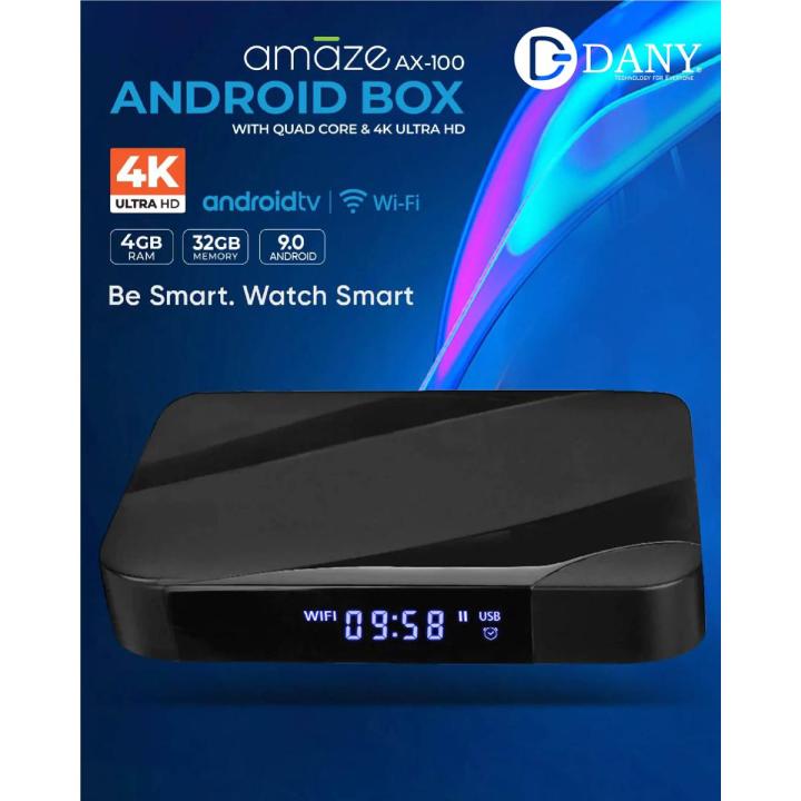 NEW Model Amaze AX-100 Andriod TV Box With 4GB RAM 32GB ROM | 1 YEAR ...