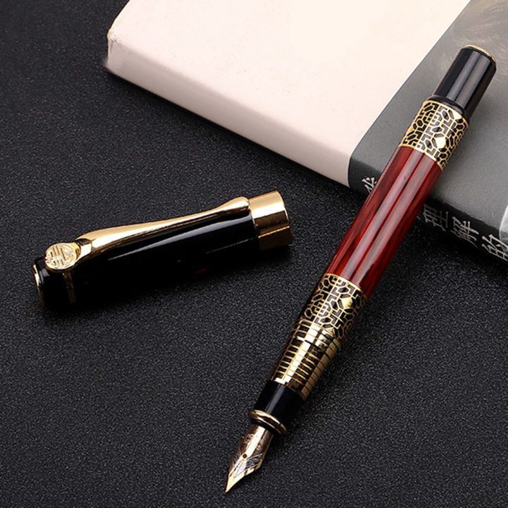 Metal Ink-Refill Fountain Pen Signature Smooth Writing Calligraphy ...
