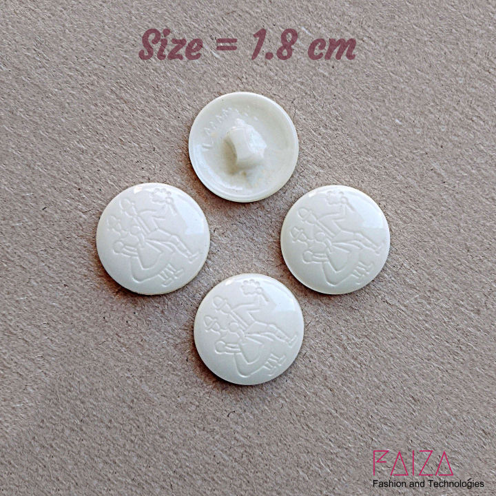 4-Pieces Fancy Decorative Couple crafted Ceramic made Elegant Buttons ...