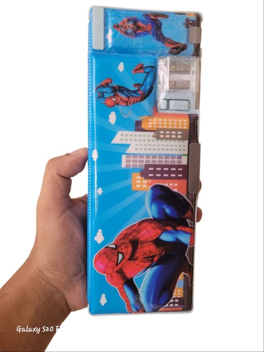 Spider-Man Themed Magnetic Geometry Box for Boys_ Fun & Stylish Pencil ...