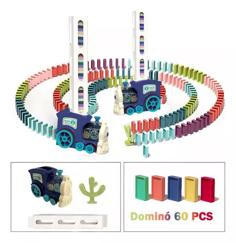 Domino Train blocks set building and stacking toy, Automatic Domino ...