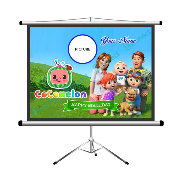 Customized Birthday Backdrop Cocomelon Theme Size 4x3 Feet | Daraz.pk