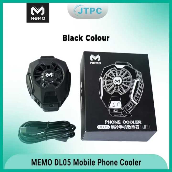 MEMO DL05 Phone Radiator RGB Phone Cooler for Gaming Phone Cooling Fan with LED Display Case ...