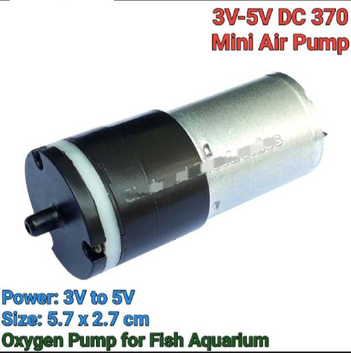 Small Mini 370 DC Air Pump (3V–5V) for Aquariums and DIY Projects ...