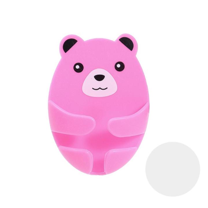 Compact Great Punch-free Wall Storage Hook Bear Plug Bracket Creative ...