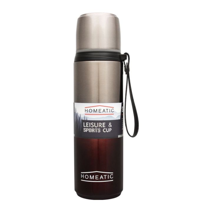 Homeatic Steel Sports Water Bottle, Maroon, 750ml | Daraz.pk