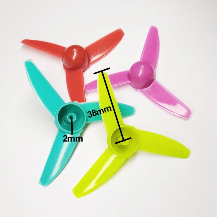 DreamsMart Pack of 4pcs 3 blades propeller mini DC air fan motor toy ...