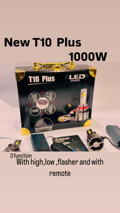 T10 plus LED Car- Headlight - 1000Watt-For All Cars With Remote | Daraz.pk