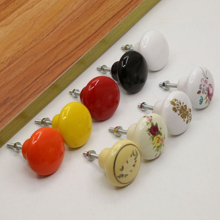 Retro Single Hole Cabinet Knob European Style Round Door Pull Handles ...