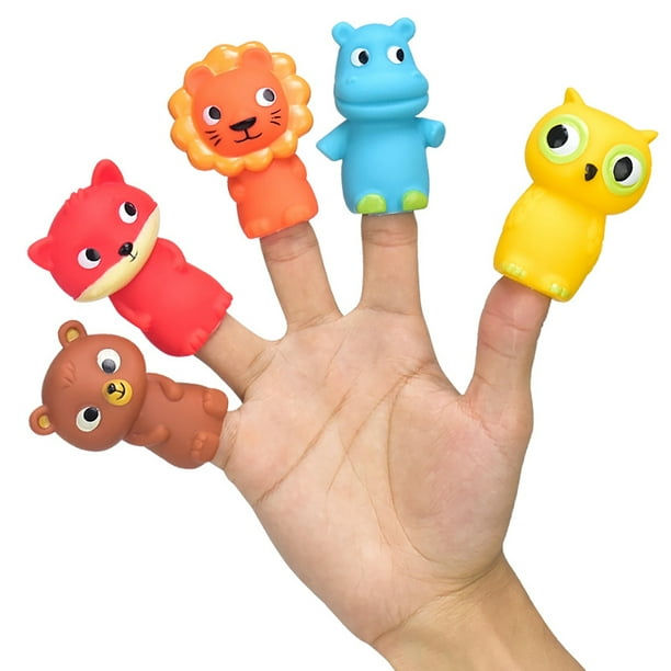 Finger Puppets for Children and Babies 5 Farm Animals BPA PVC Bath Toys ...