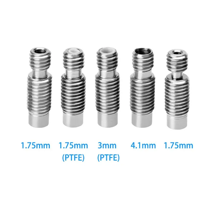 5Pcs Extruder 3D HeatBreak Hotend E3D V6 Throat 1.75 or 3.0mm Filament ...