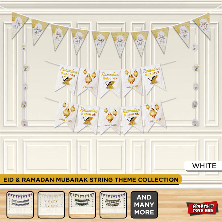 Ramadan Mubarak Garland Flag Triangle Bunting Banner Card Banners Theme ...