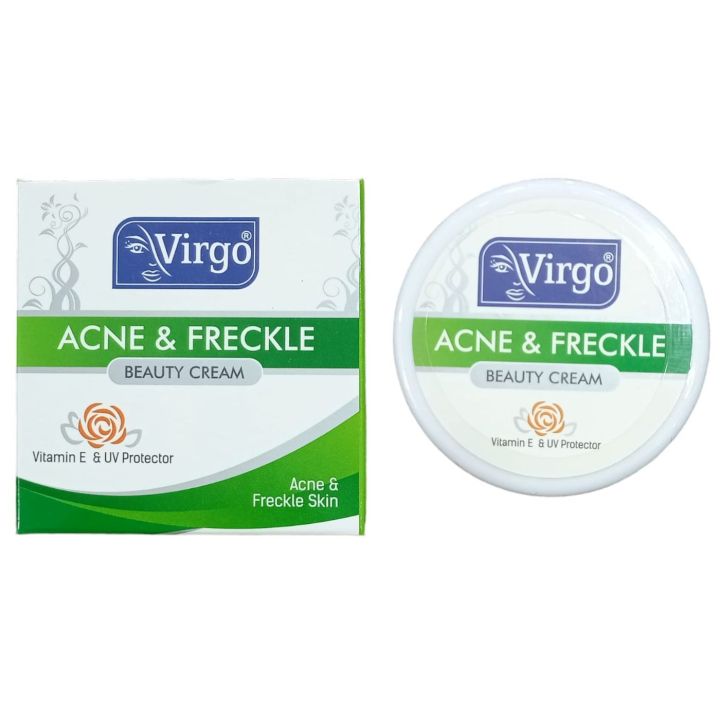 Virgo ACNE & FRECKLE BEAUTY CREAM Vitamin E & UV Protector Acne ...