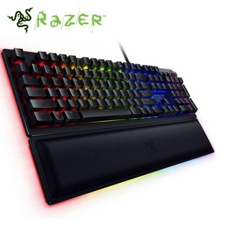 Razer HUNTSMAN ELI.TE Wired Mechanical Gaming Keyboard Ergonomic Wrist ...