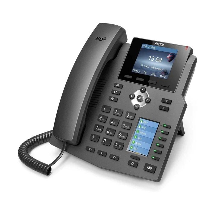 Fanvil Enterprise IP Phone X4 4 SIP Line PoE Capable and 2.8" Color ...