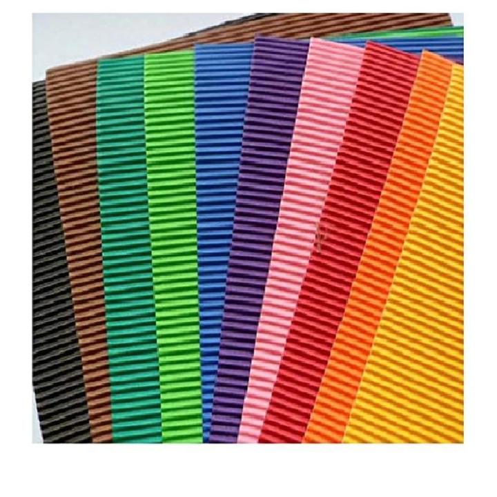 A4 Size Colored Corrugated Craft Paper Sheets for Scrapbooks, Posters ...
