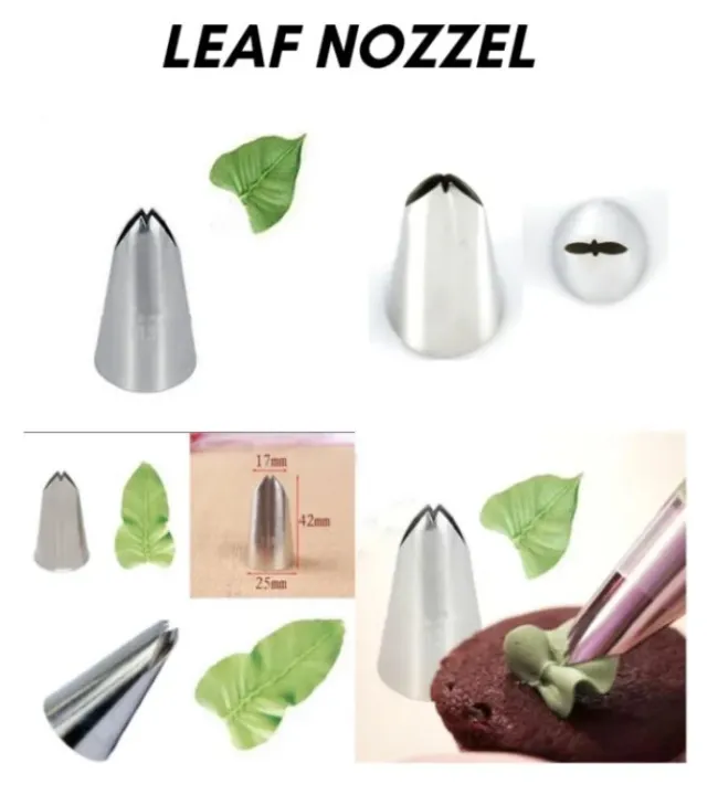 Leaf Nozzle Piping Tip 17mm x 42mm - Stainless Steel Cake Decorating ...