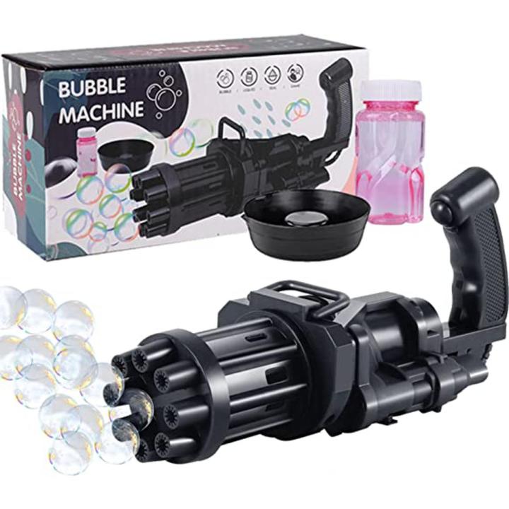 8-Hole Bubble Gun Machine - Massive Bubble Gattler Toy gun With Bubble ...
